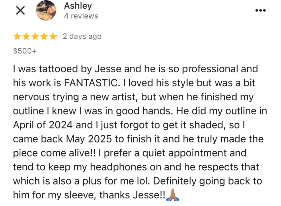 Jesse - Ink Couture Tattoos | Premiere Award Winning Tattoo Artists in ...